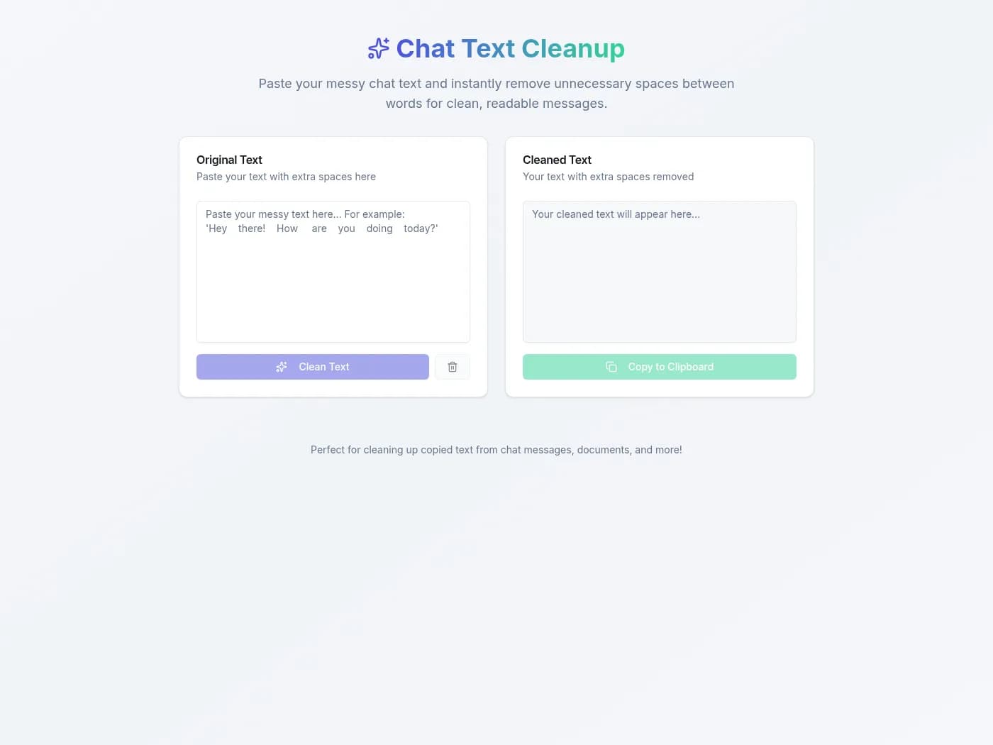 Chat Text Cleanup Tool