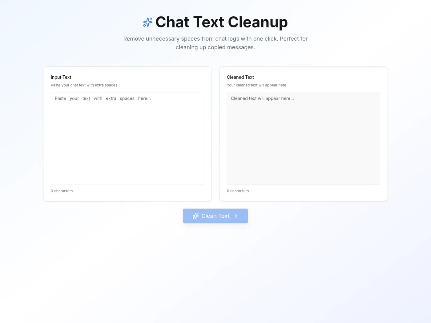 Chat Text Cleanup Tool