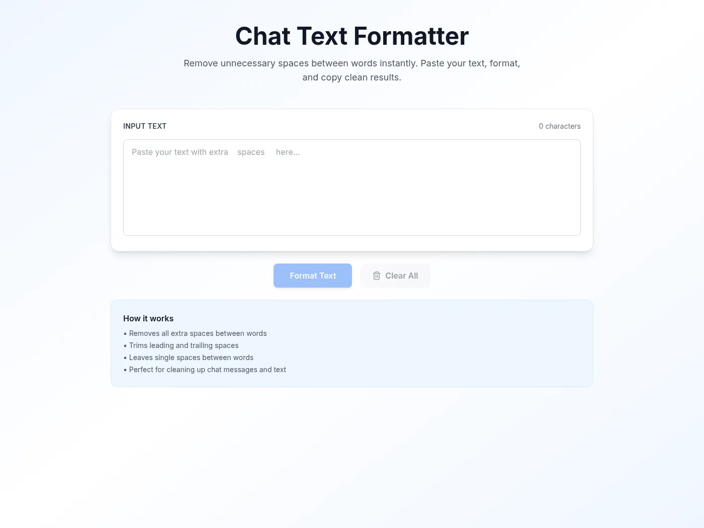 Chat Text Formatter