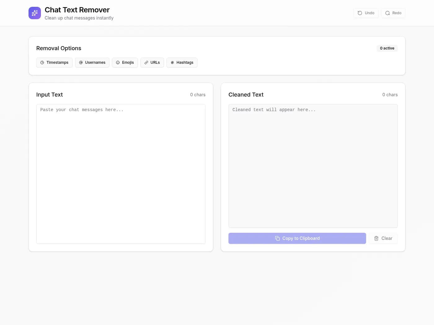 Chat Text Remover
