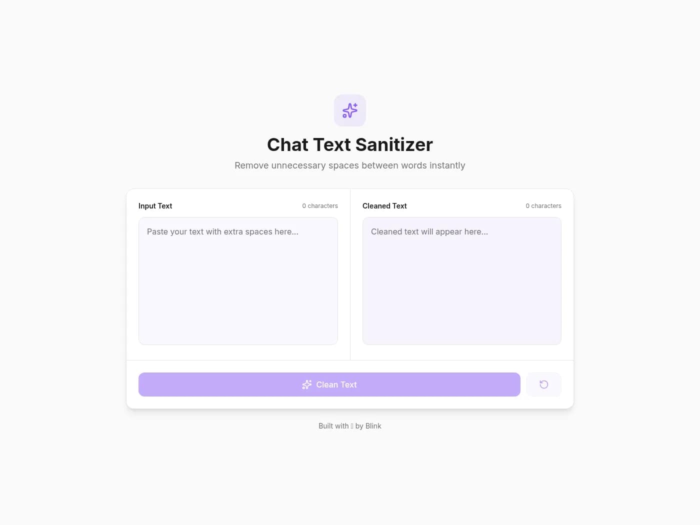 Chat Text Sanitizer and Space Remover