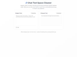 Chat Text Space Cleaner