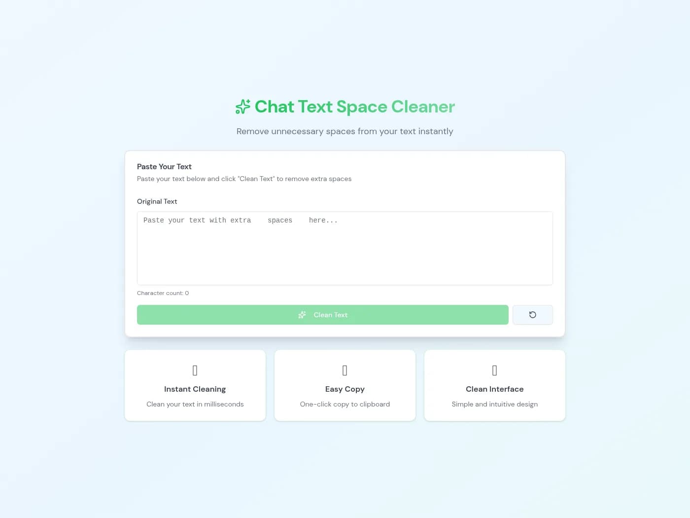Chat Text Space Cleaner