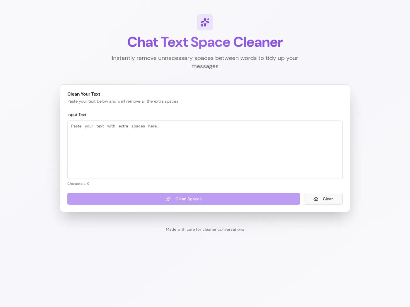 Chat Text Space Cleaner