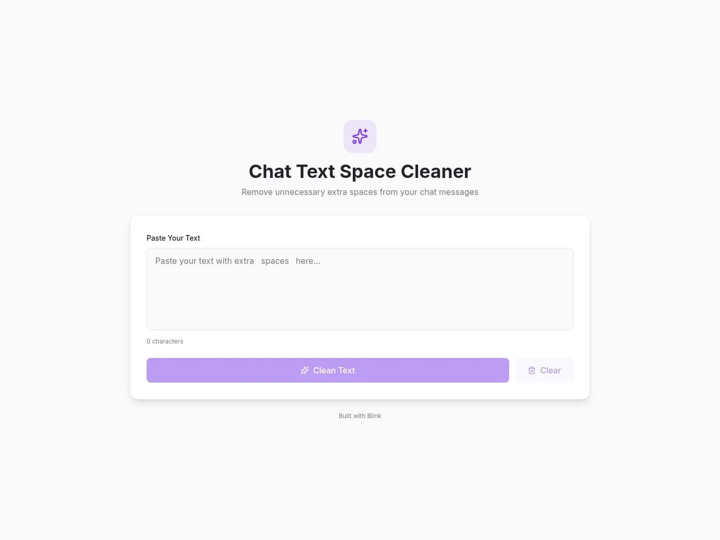 Chat Text Space Cleaner