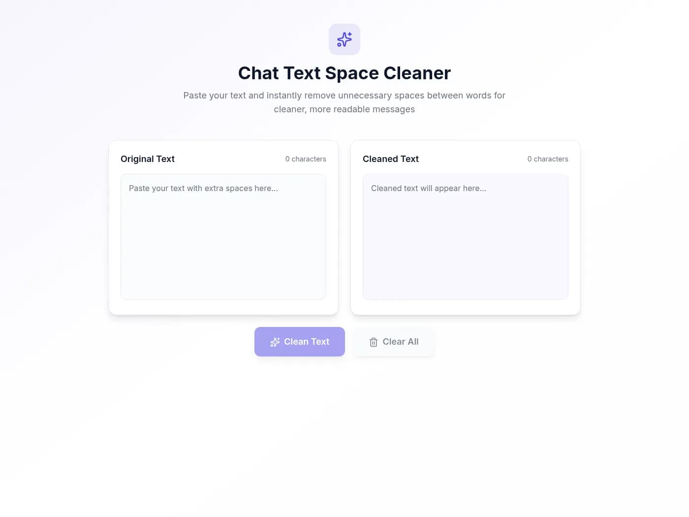 Chat Text Space Cleaner