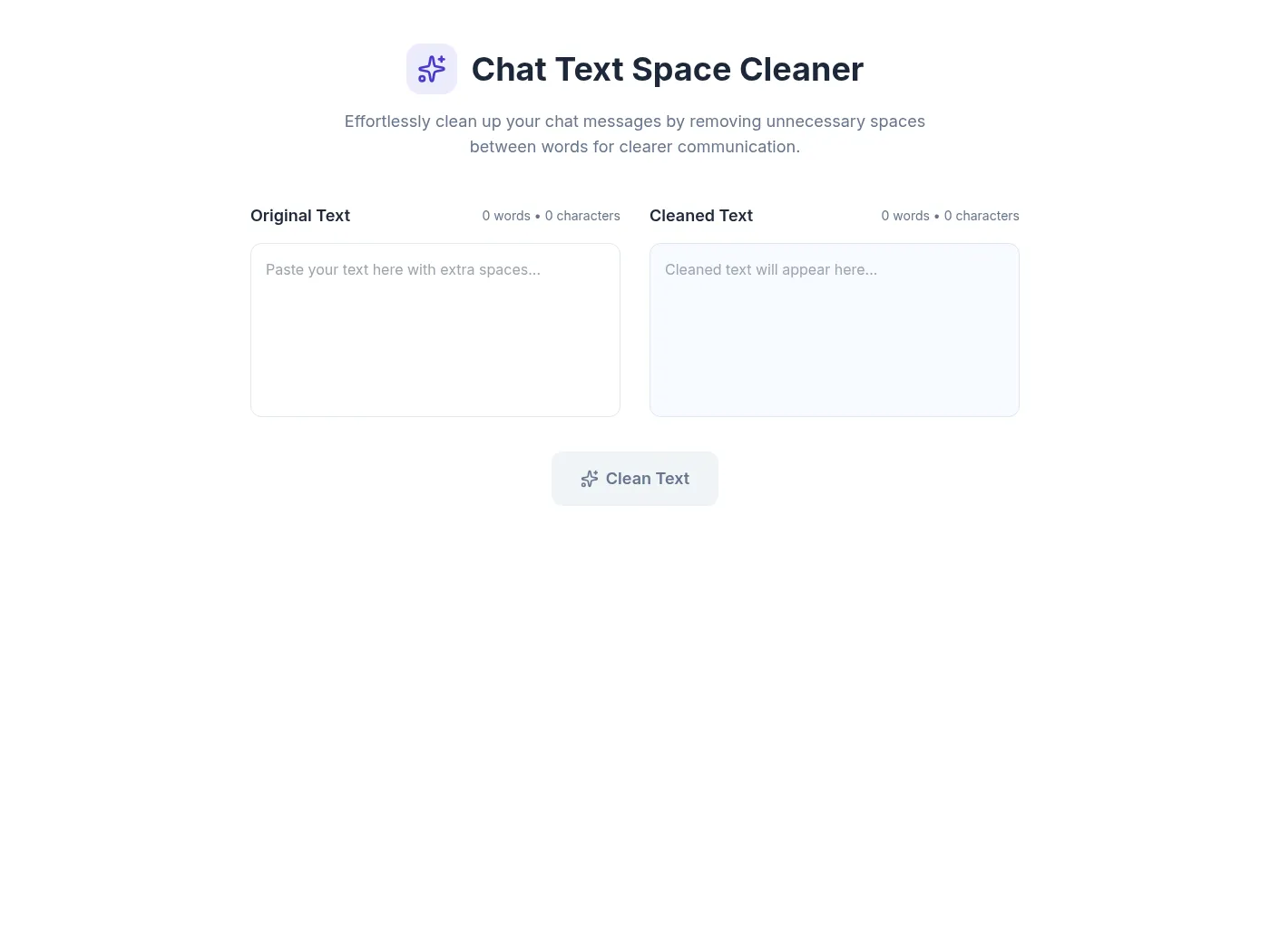 Chat Text Space Cleaner