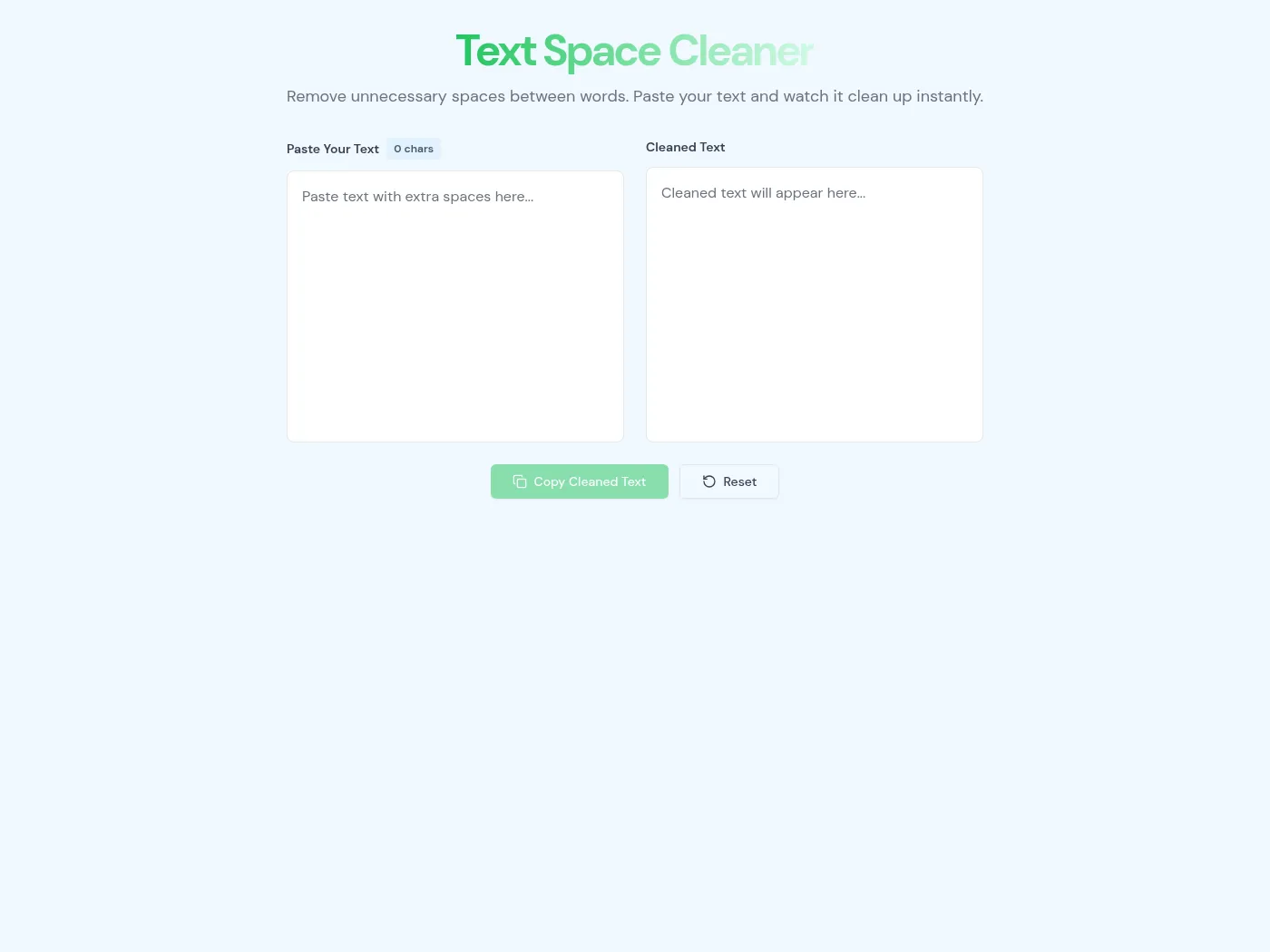 Chat Text Space Cleaner