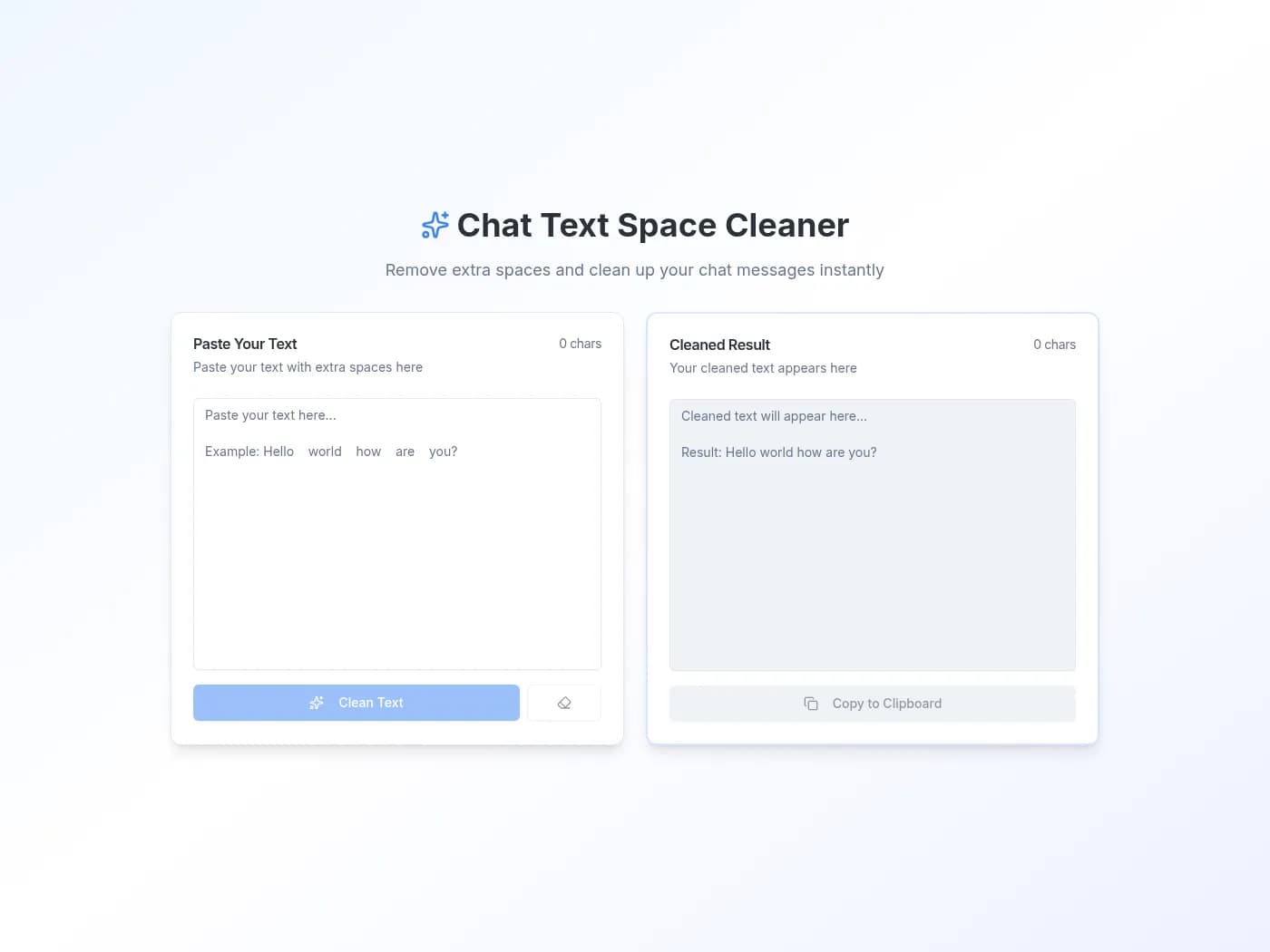 Chat Text Space Cleaner