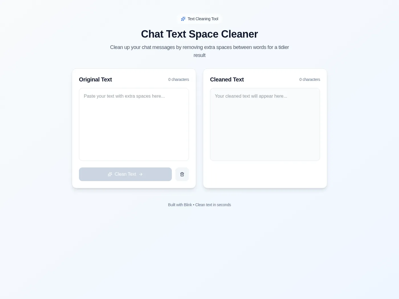 Chat Text Space Cleaner