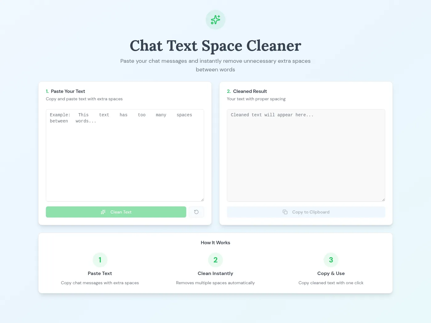 Chat Text Space Cleaner