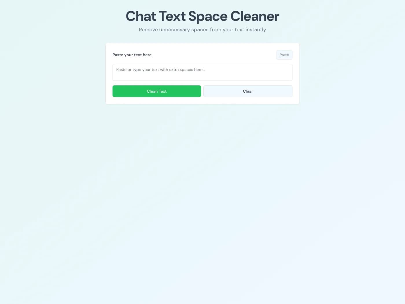 Chat Text Space Cleaner