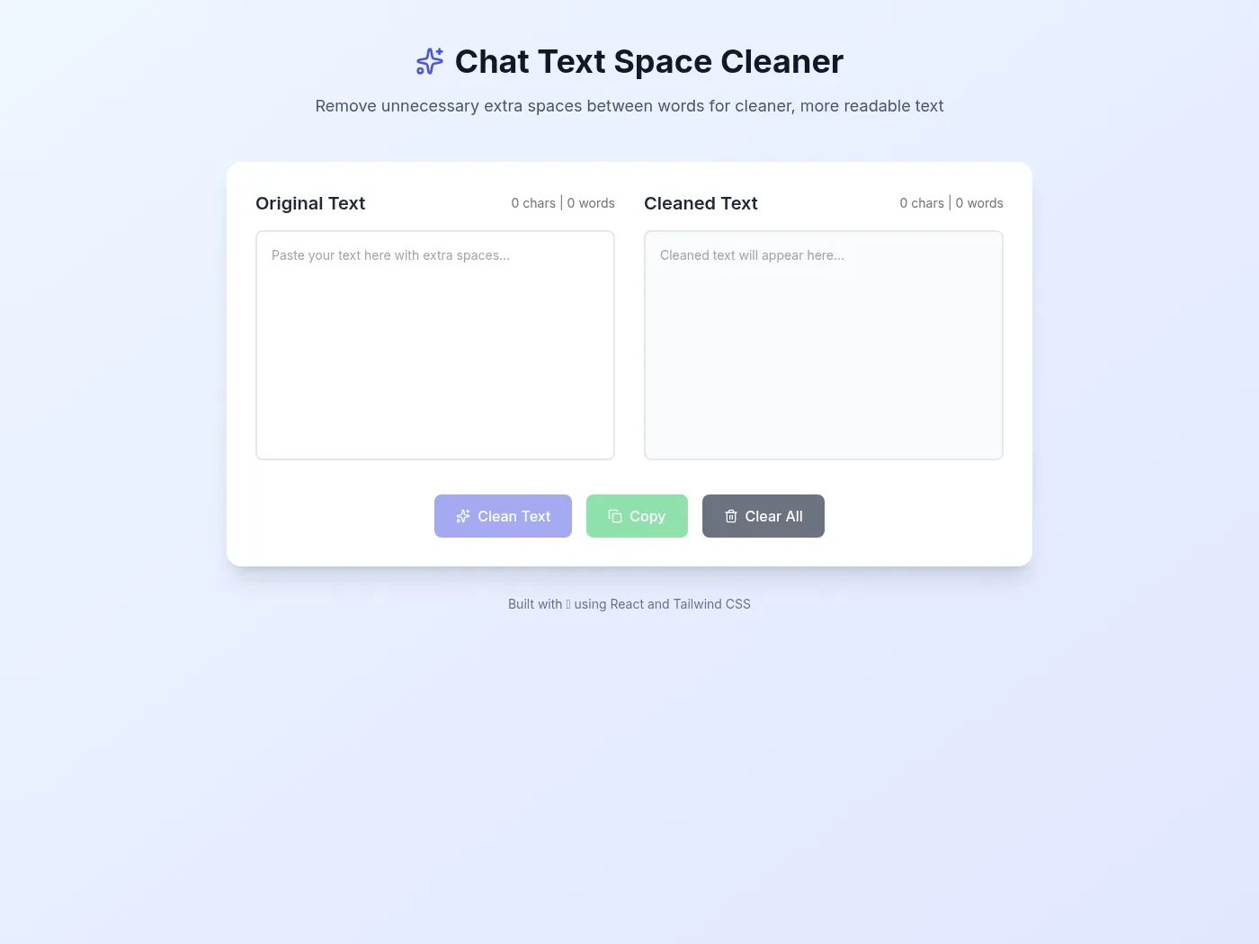 Chat Text Space Cleaner