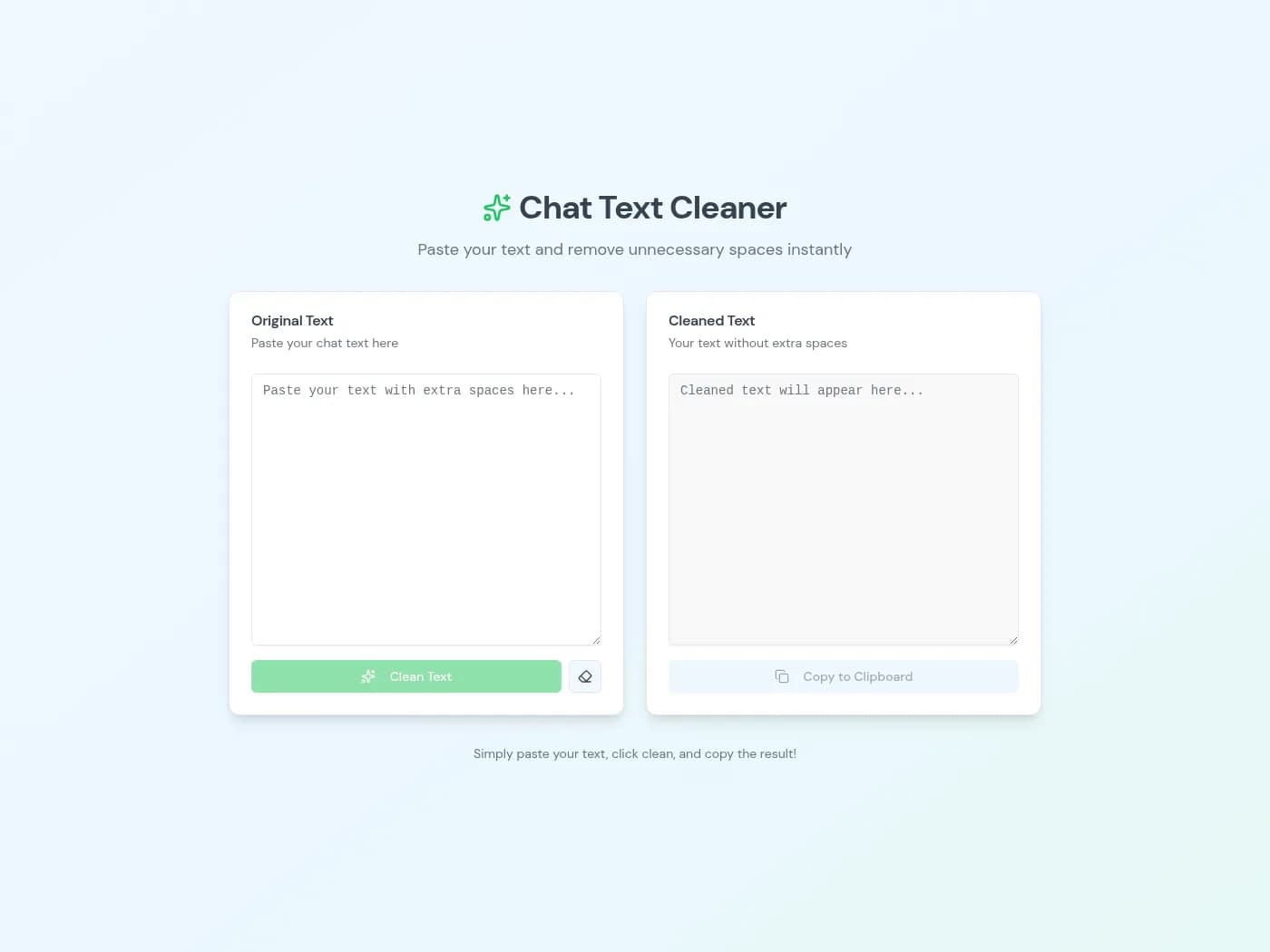 Chat Text Space Cleaner