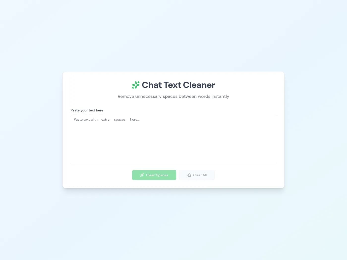Chat Text Space Cleaner