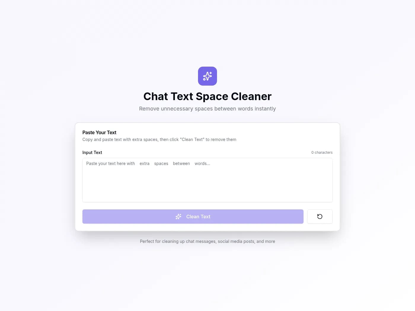Chat Text Space Cleaner