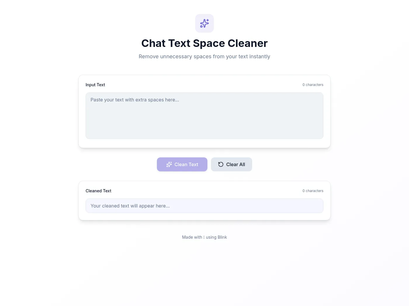 Chat Text Space Cleaner