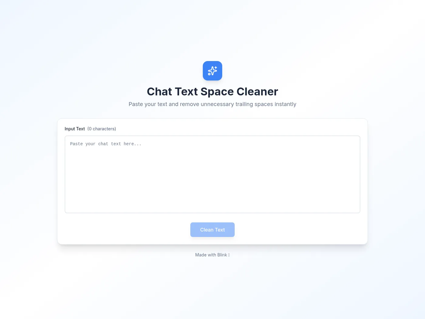 Chat Text Space Cleaner