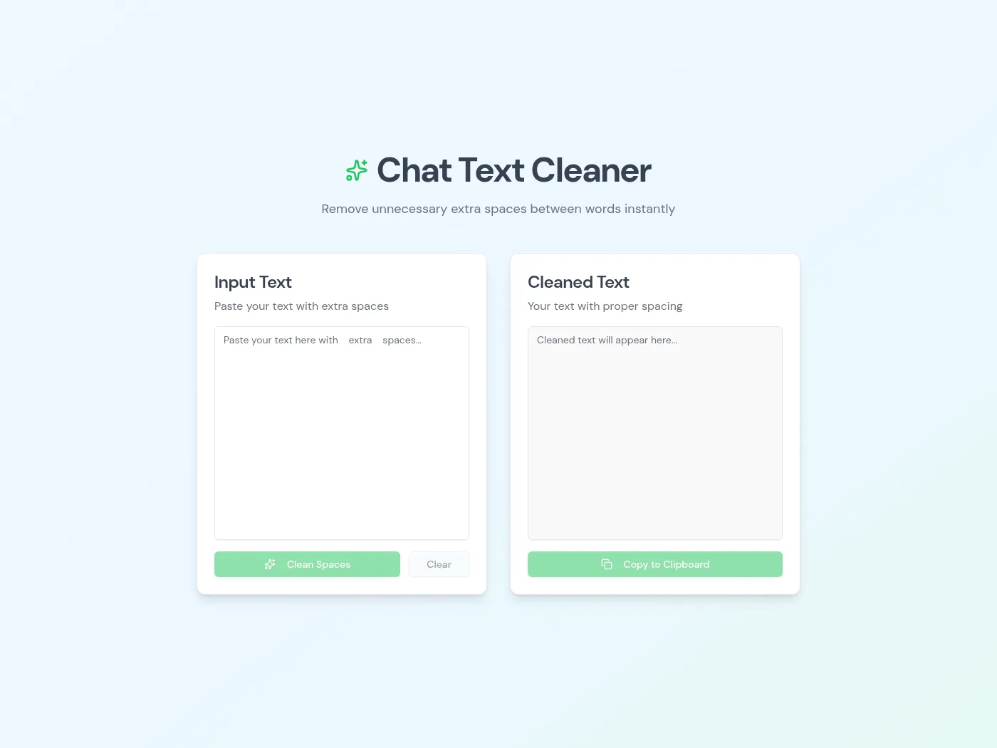 Chat Text Space Cleaner