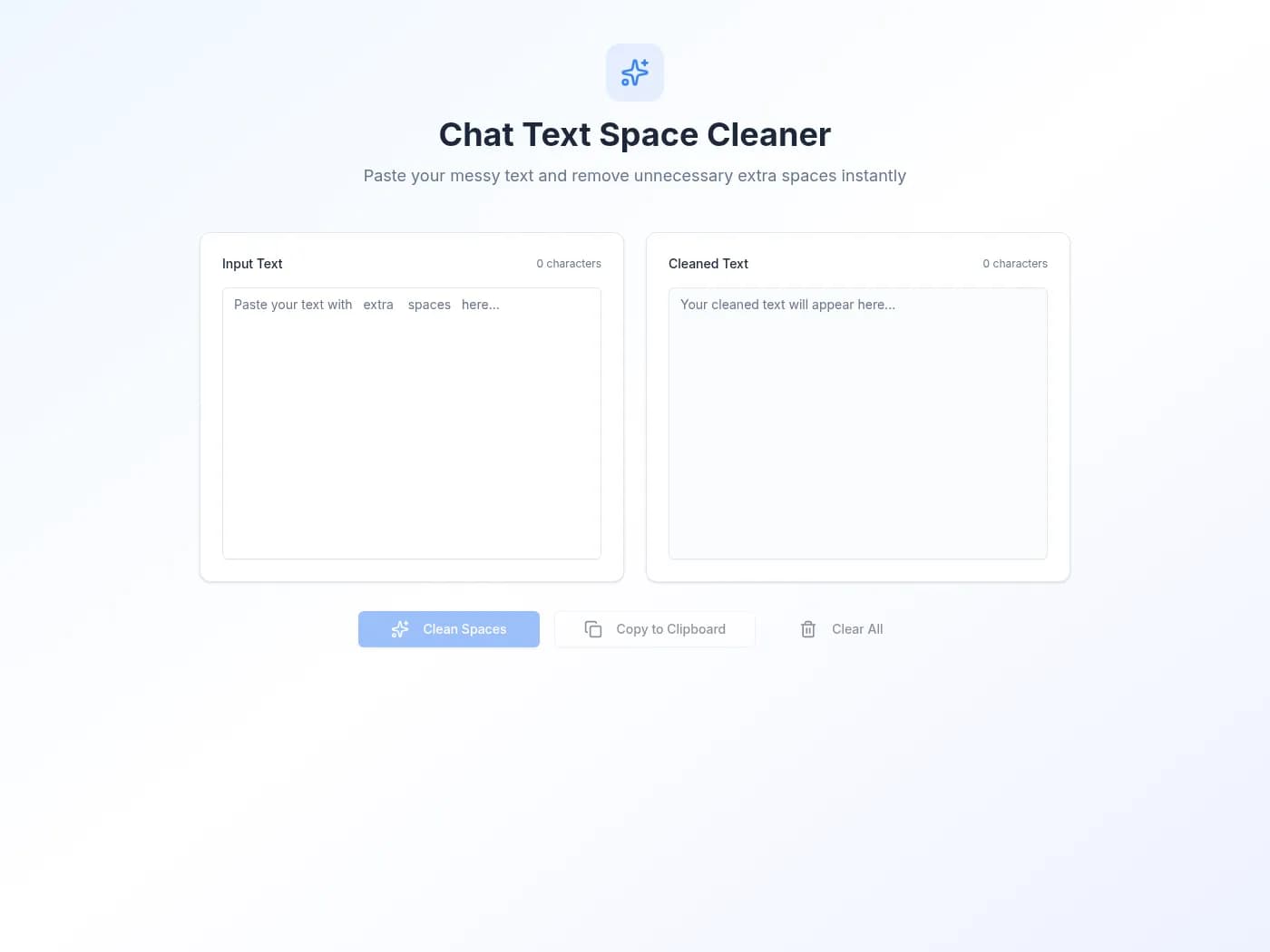 Chat Text Space Cleaner