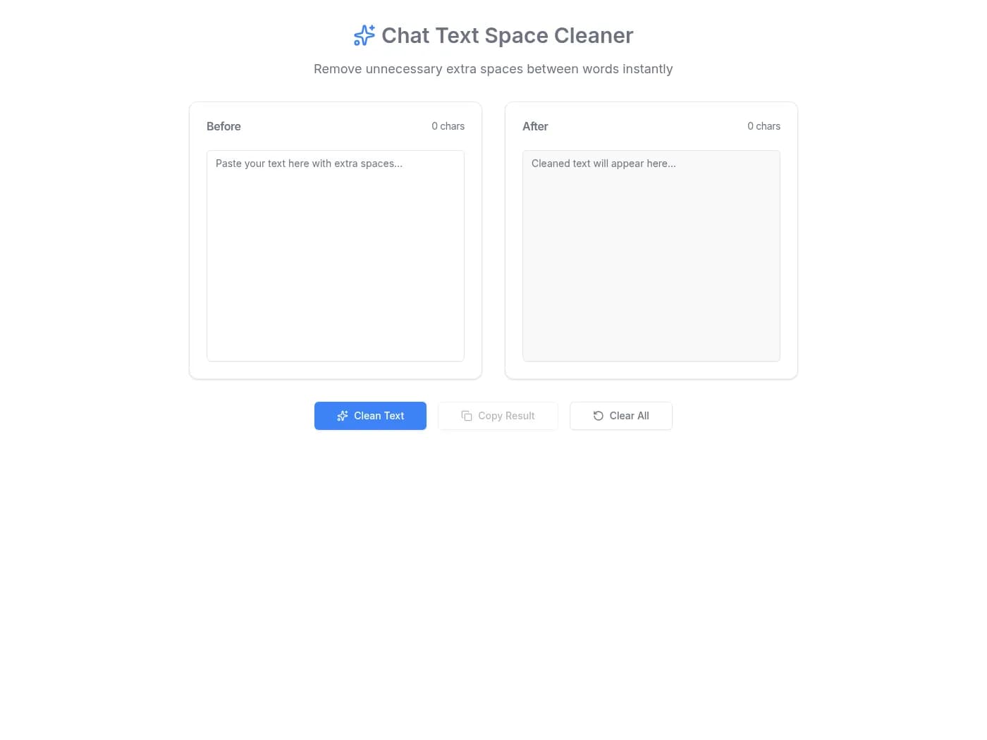 Chat Text Space Cleaner