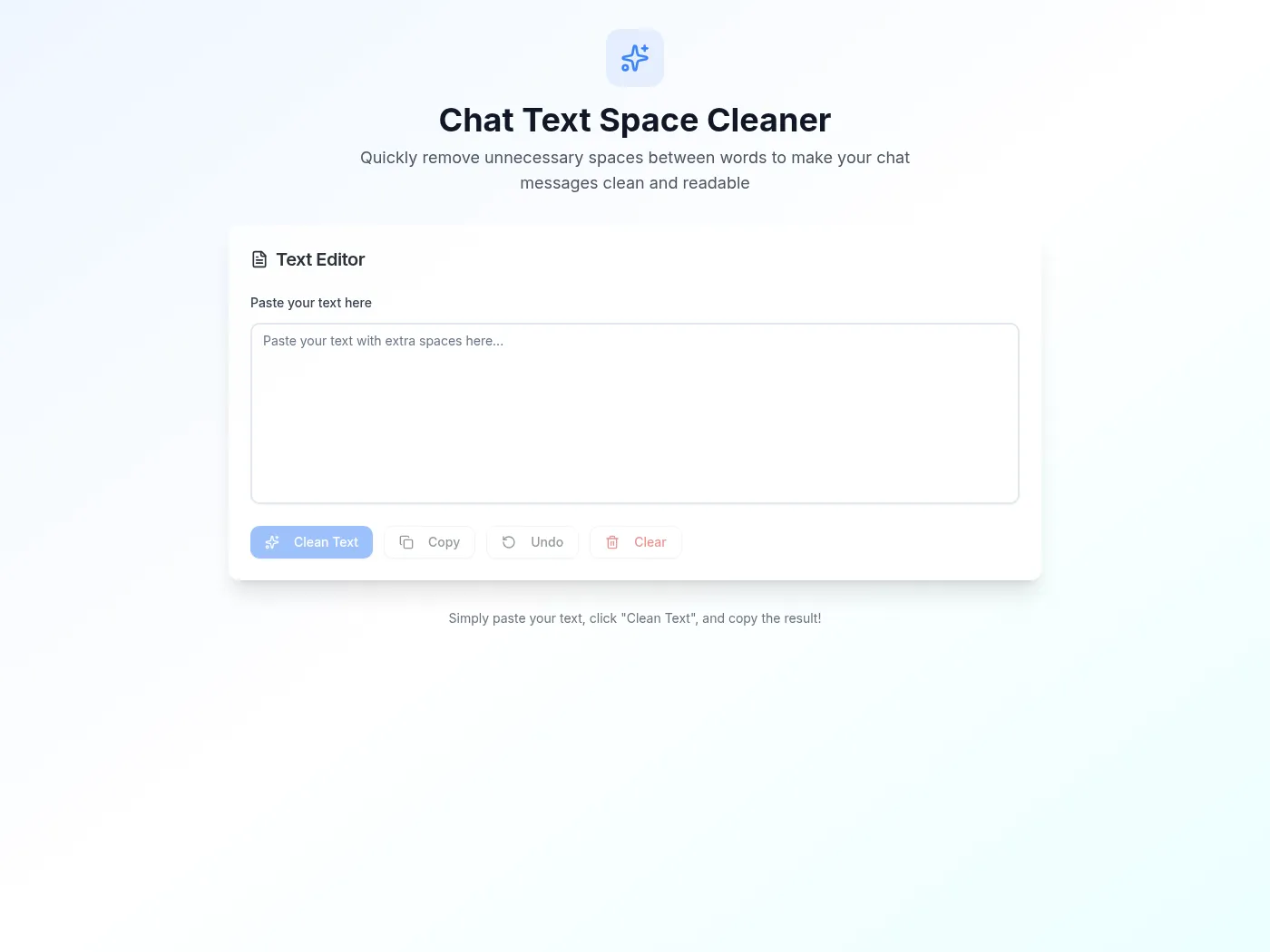 Chat Text Space Cleaner
