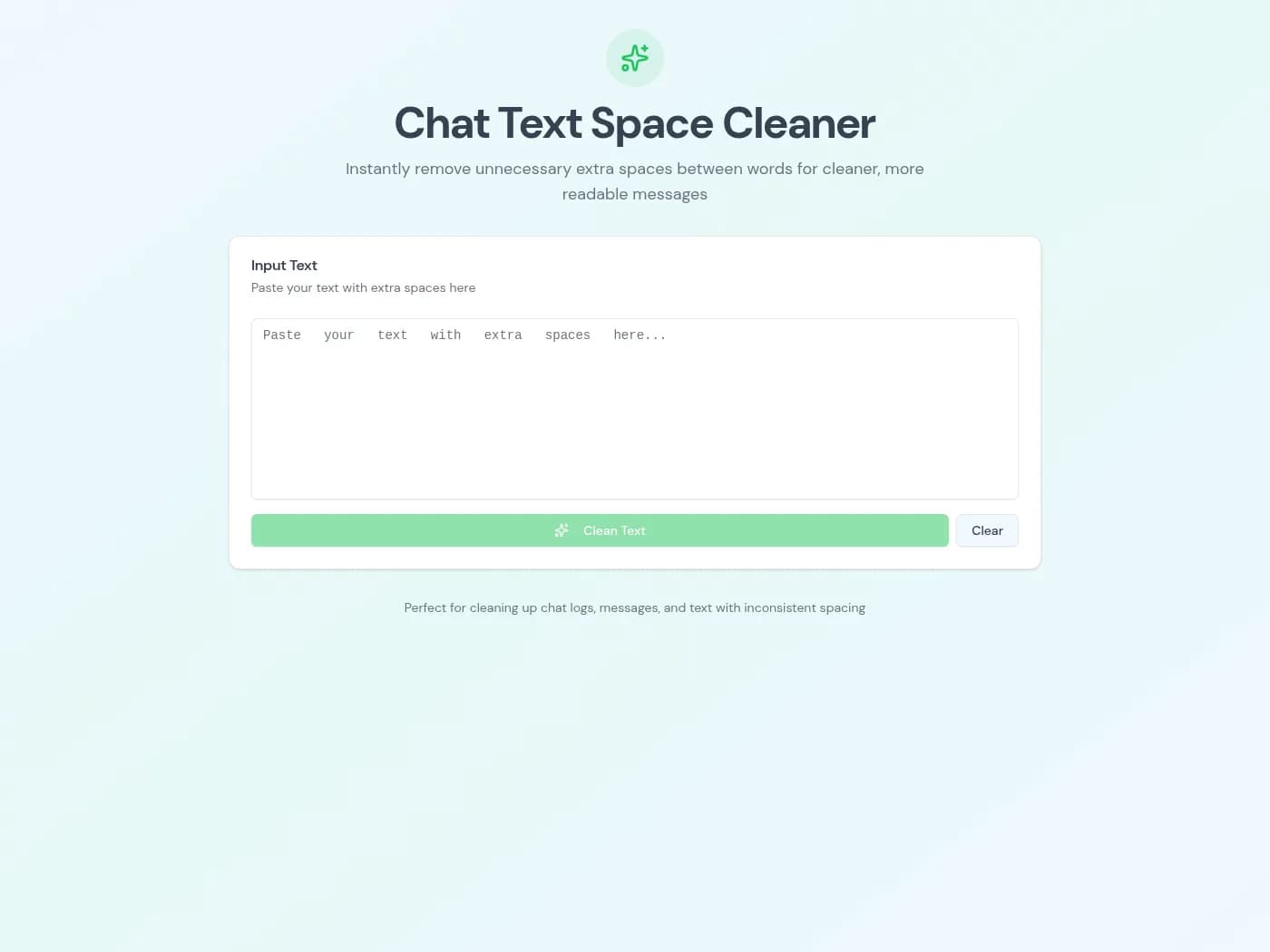 Chat Text Space Cleaner