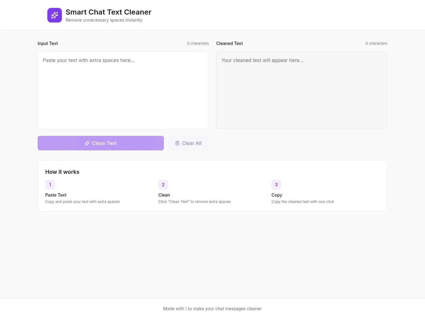 Smart Chat Text Cleaner
