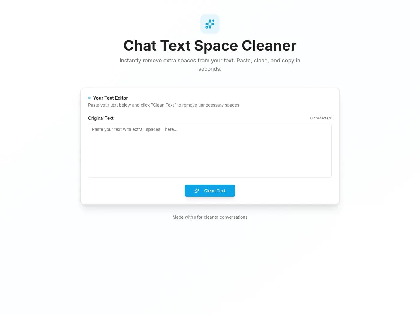 Chat Text Space Cleaner