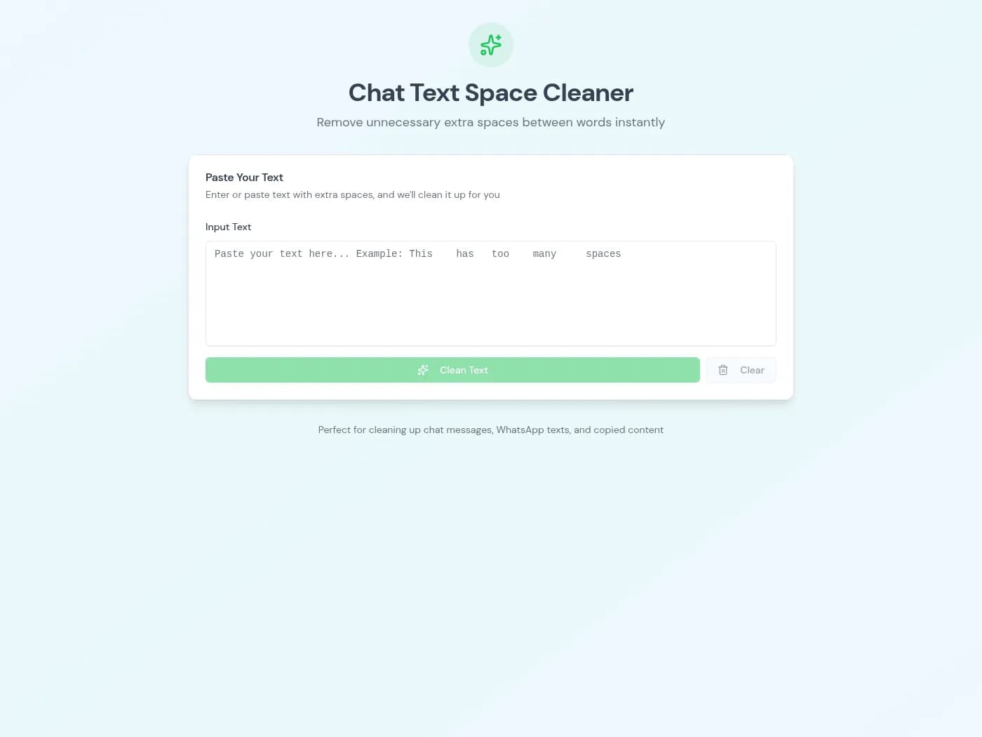 Chat Text Space Cleaner