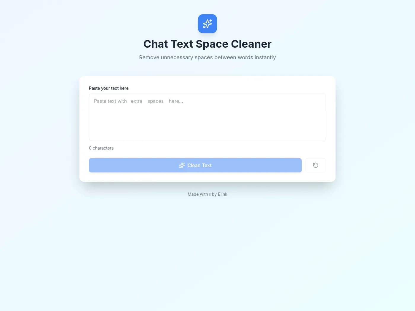Chat Text Space Cleaner