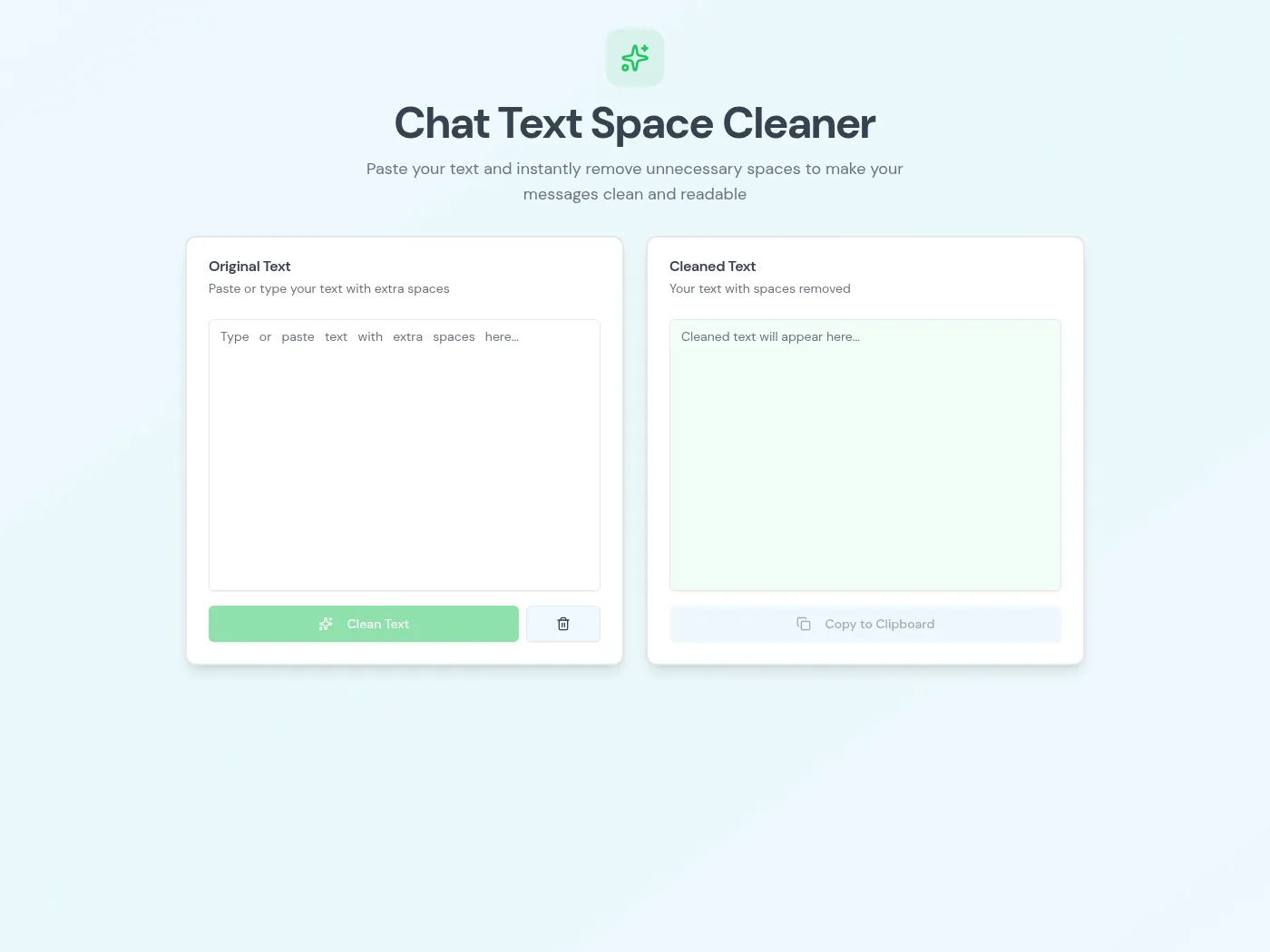 Chat Text Space Cleaner