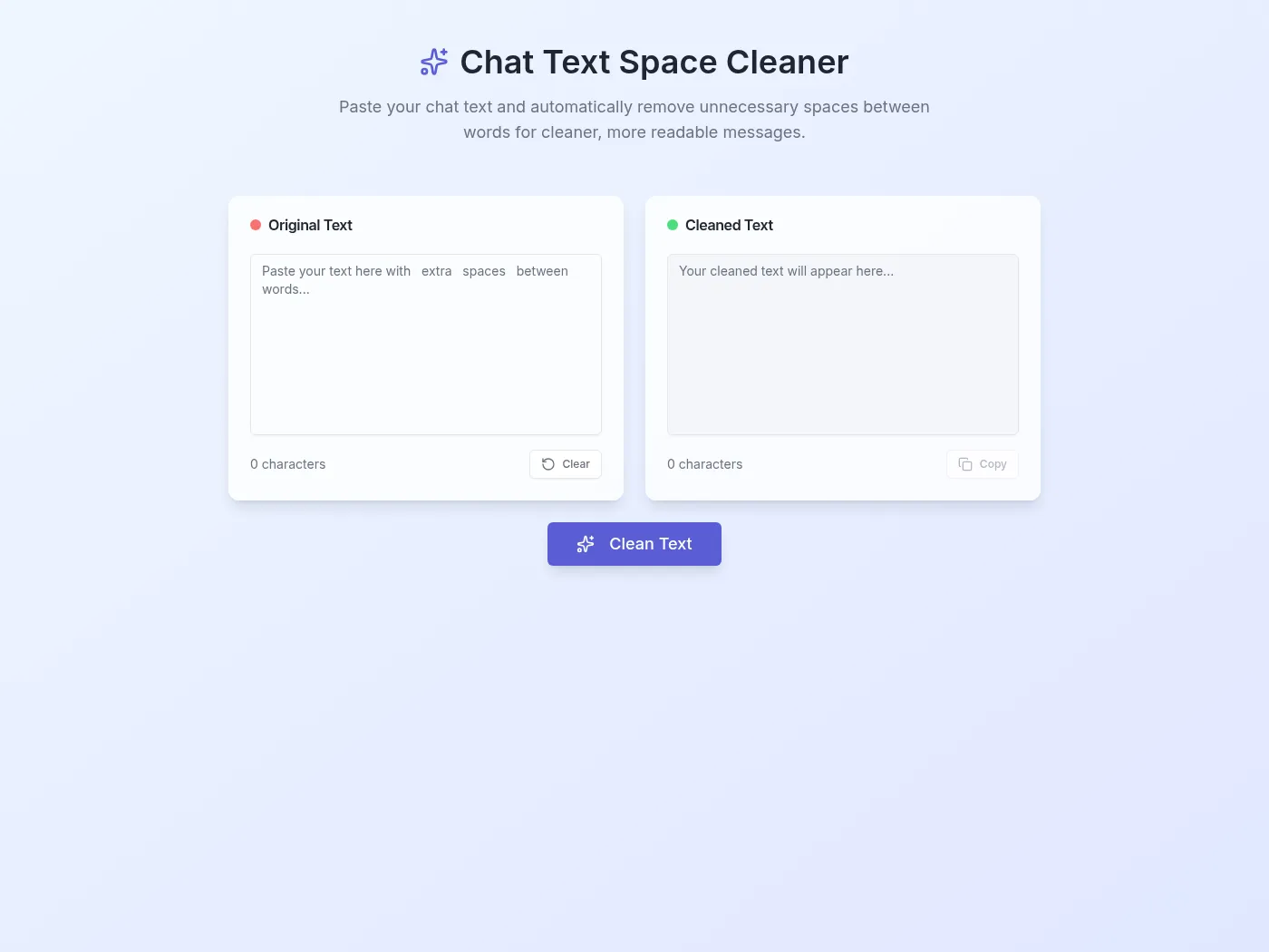 Chat Text Space Cleaner