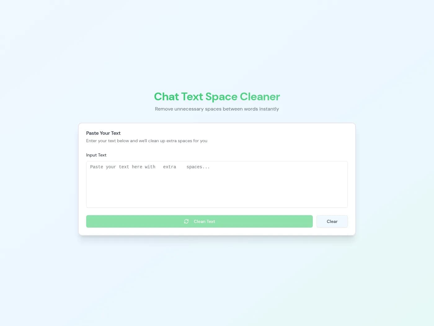 Chat Text Space Cleaner