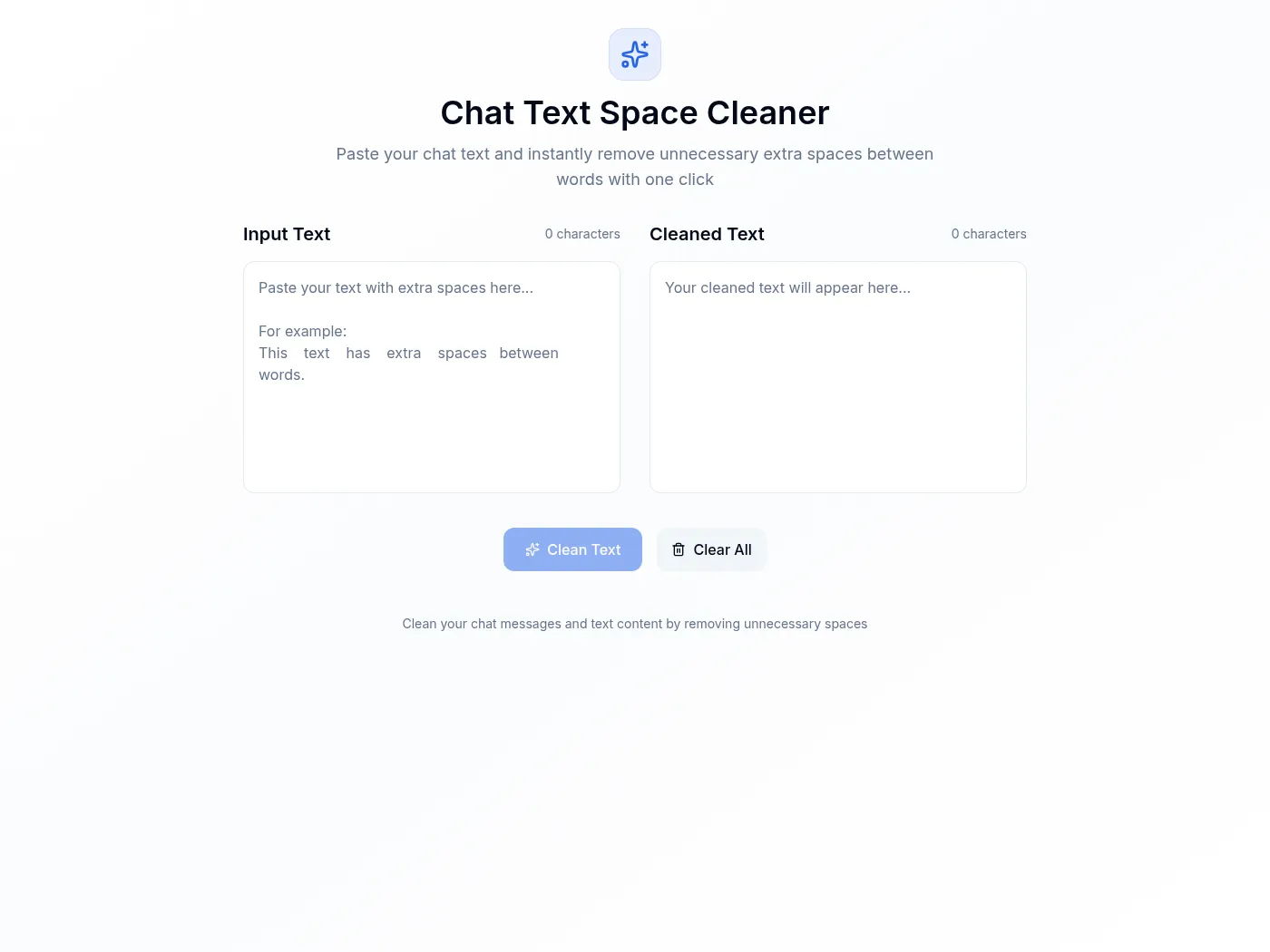Chat Text Space Cleaner