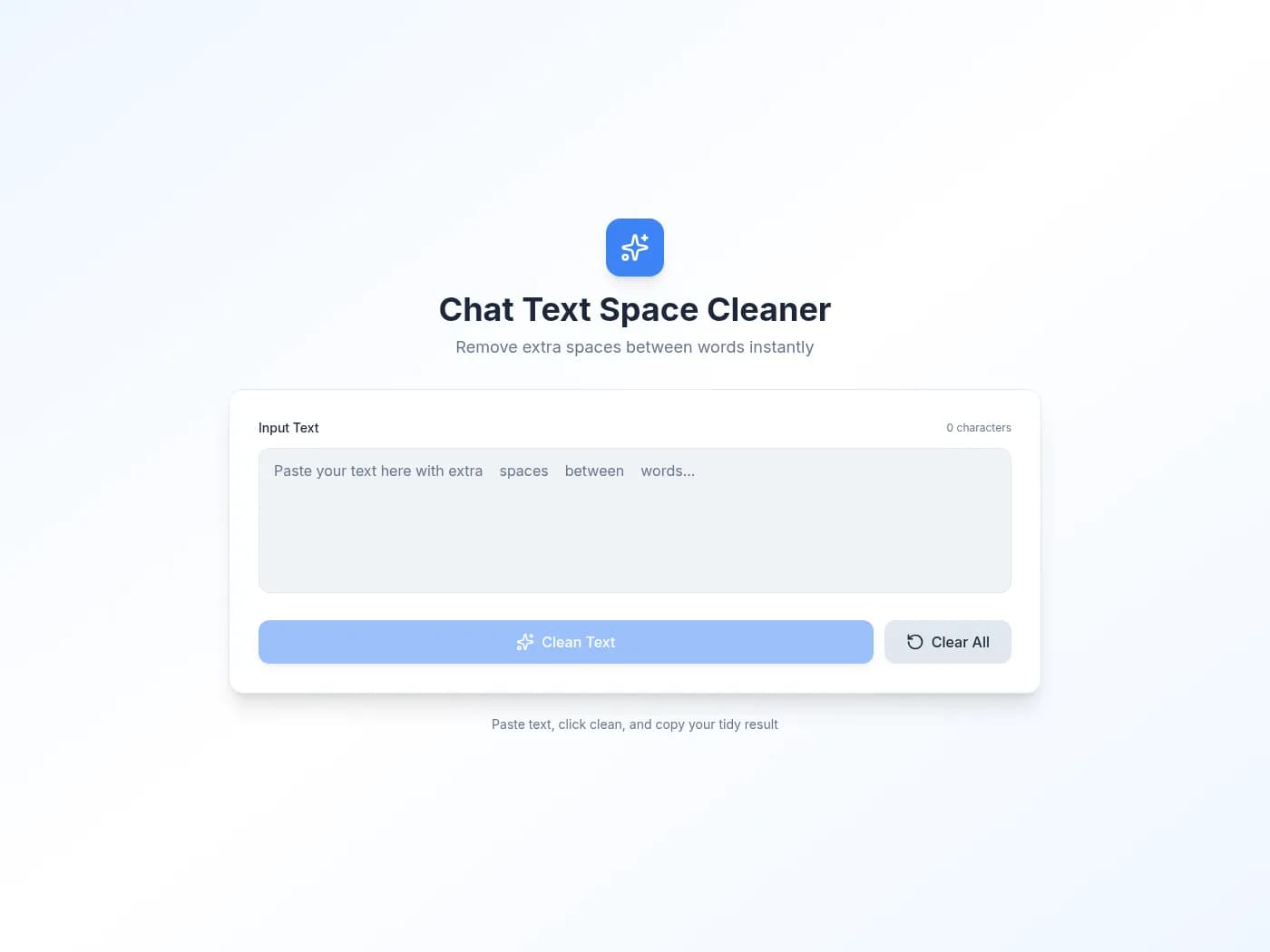 Chat Text Space Cleaner