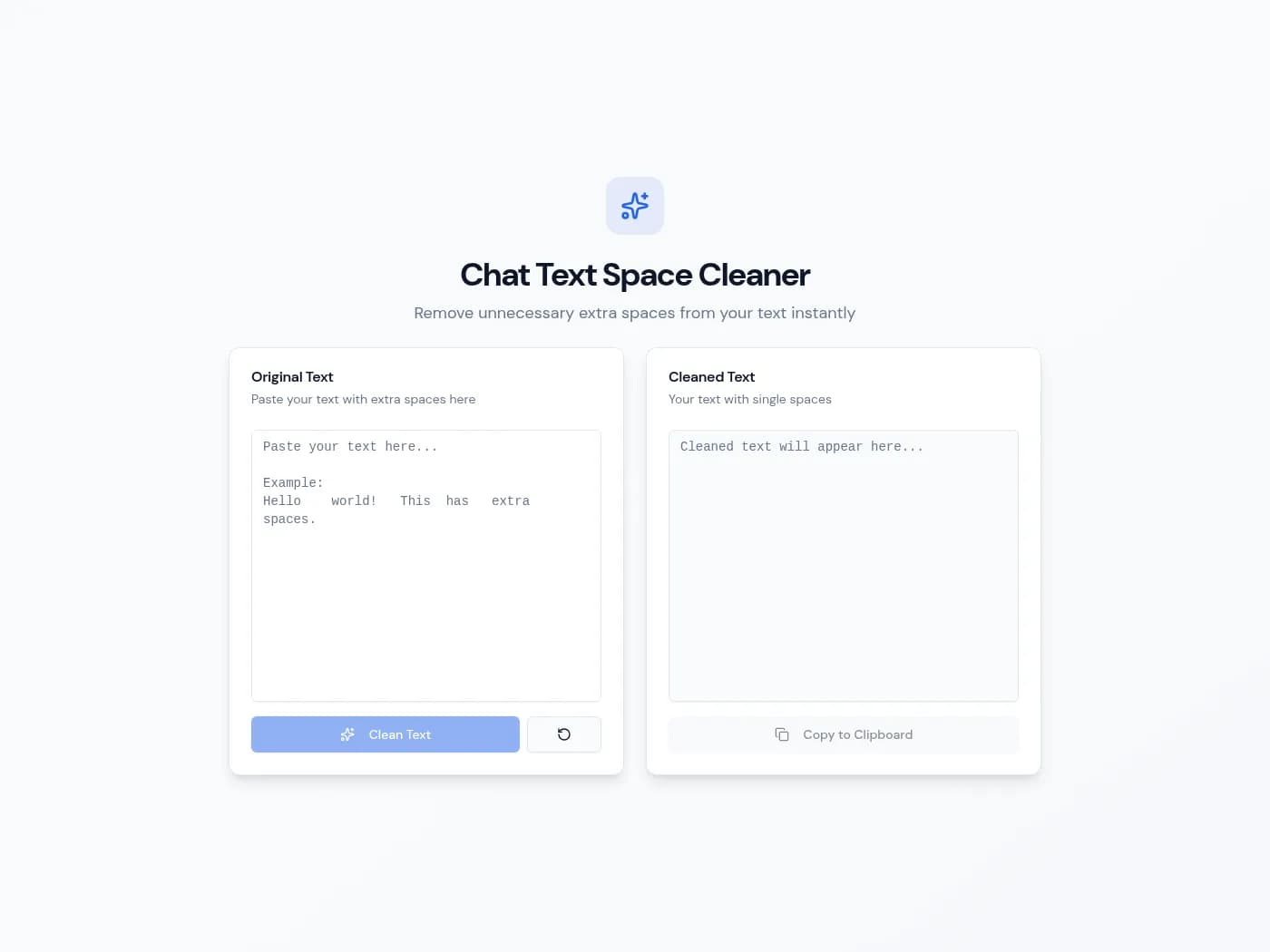 Chat Text Space Cleaner