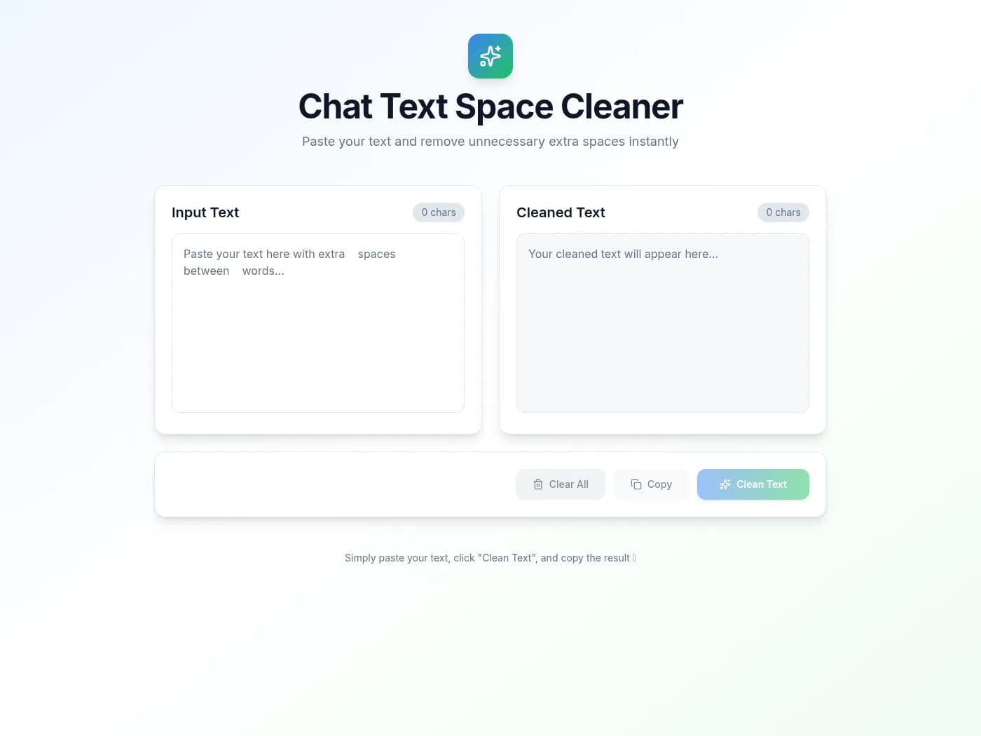 Chat Text Space Cleaner