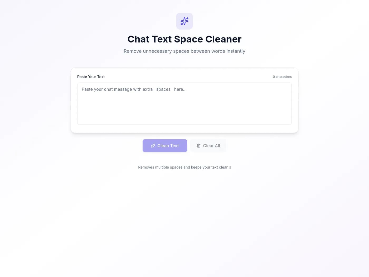 Chat Text Space Cleaner