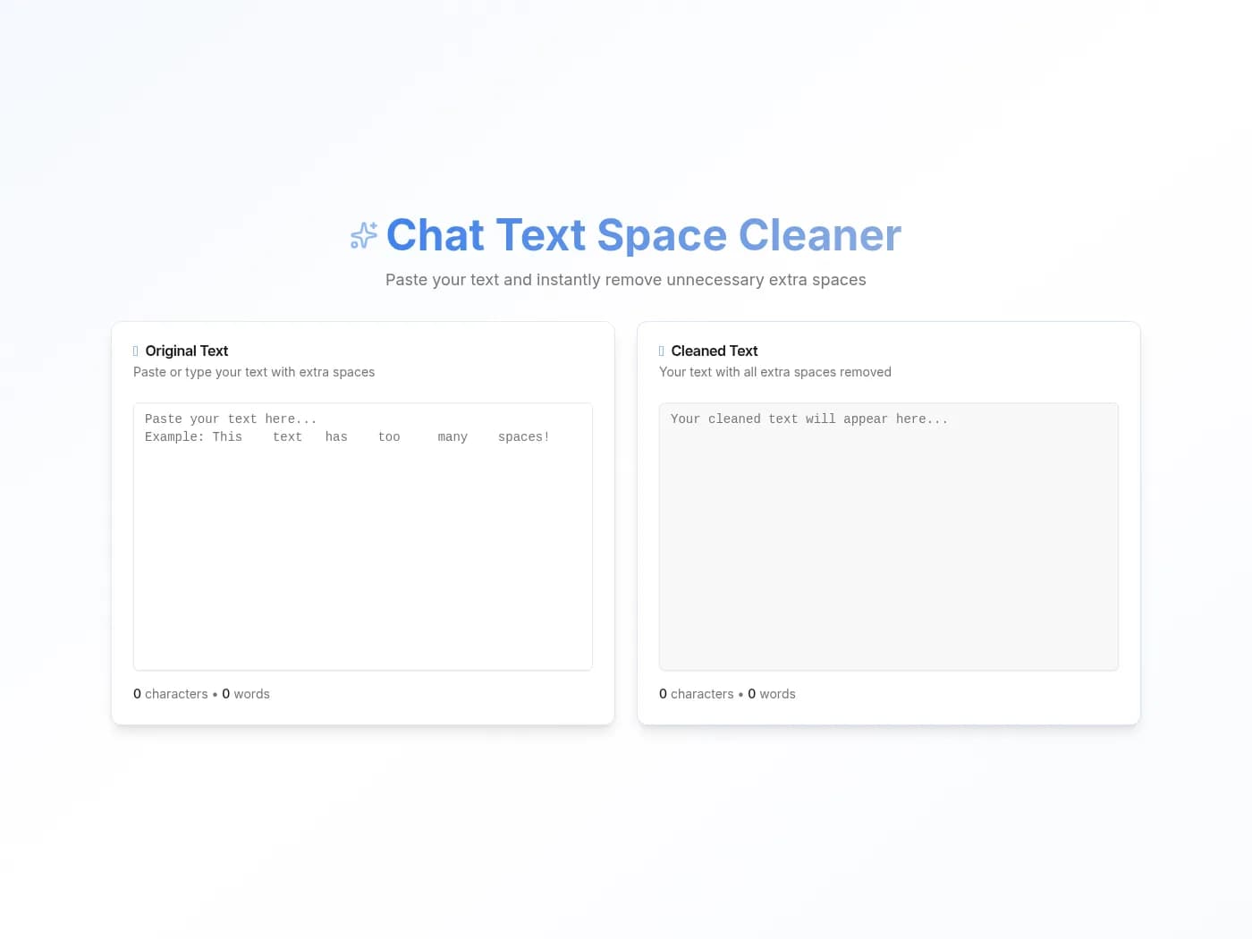 Chat Text Space Cleaner