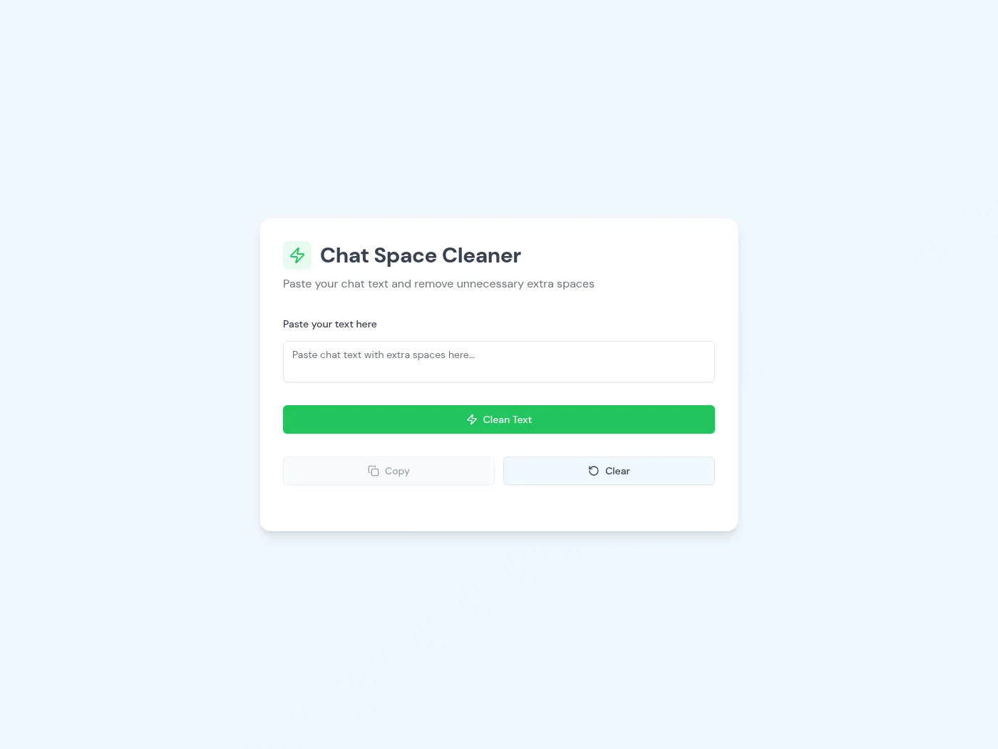 Chat Text Space Cleaner