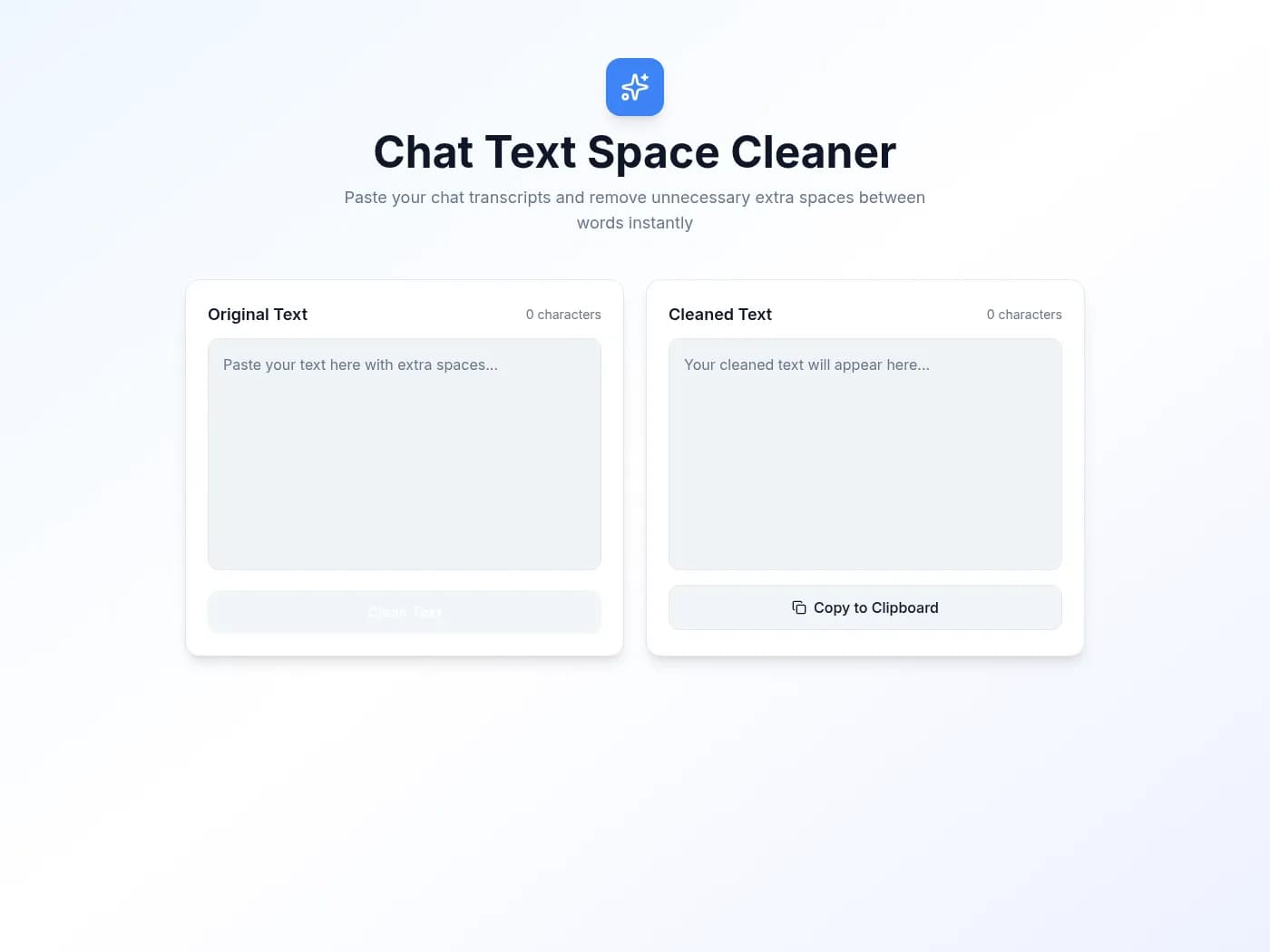 Chat Text Space Cleaner