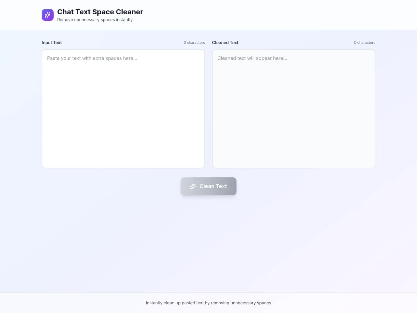 Chat Text Space Cleaner