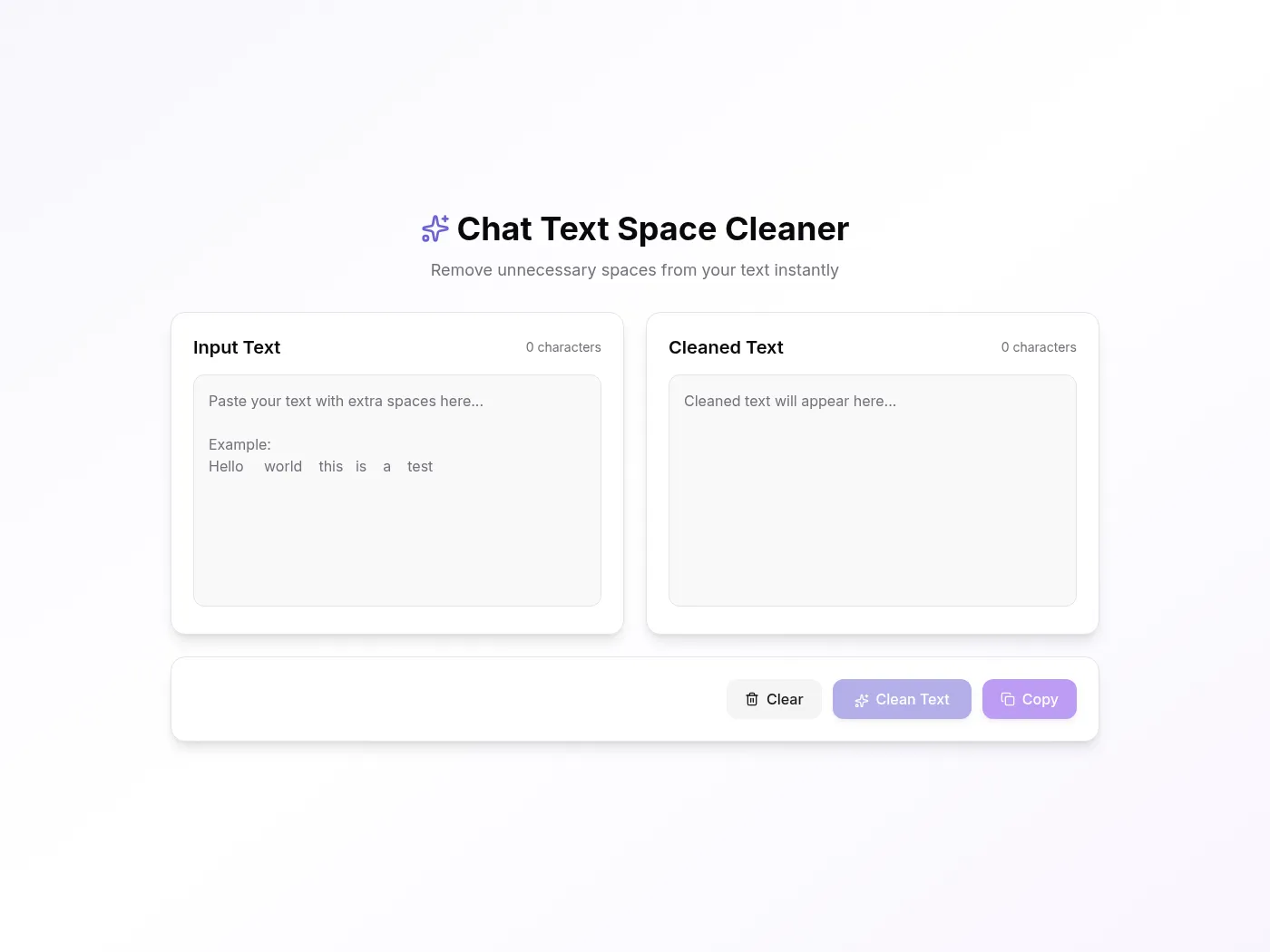 Chat Text Space Cleaner