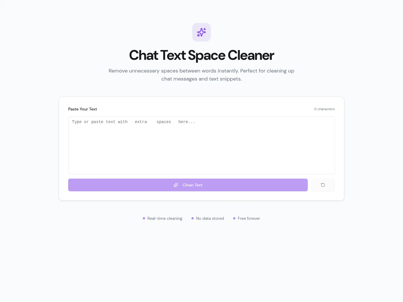 Chat Text Space Cleaner