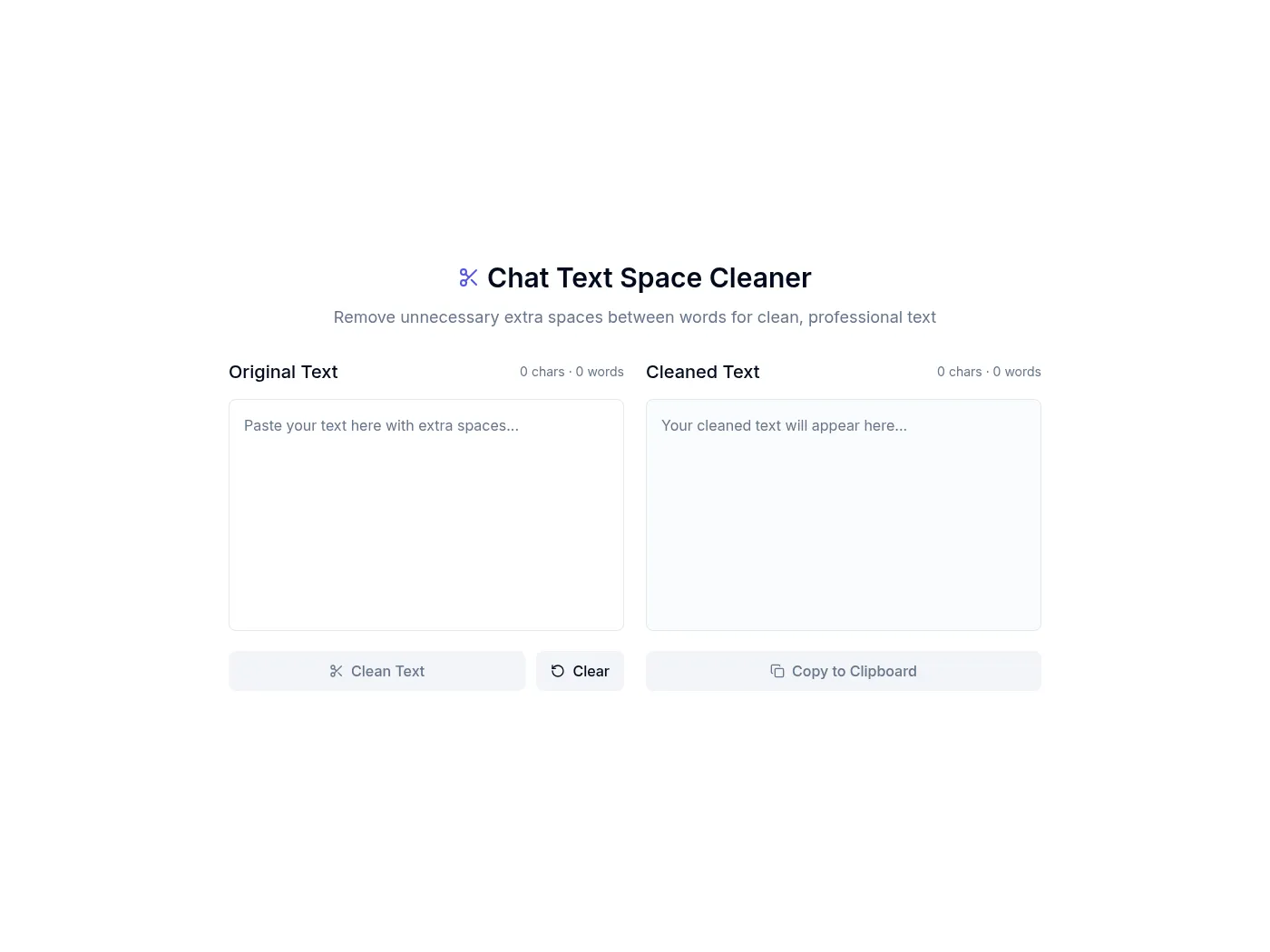 Chat Text Space Cleaner