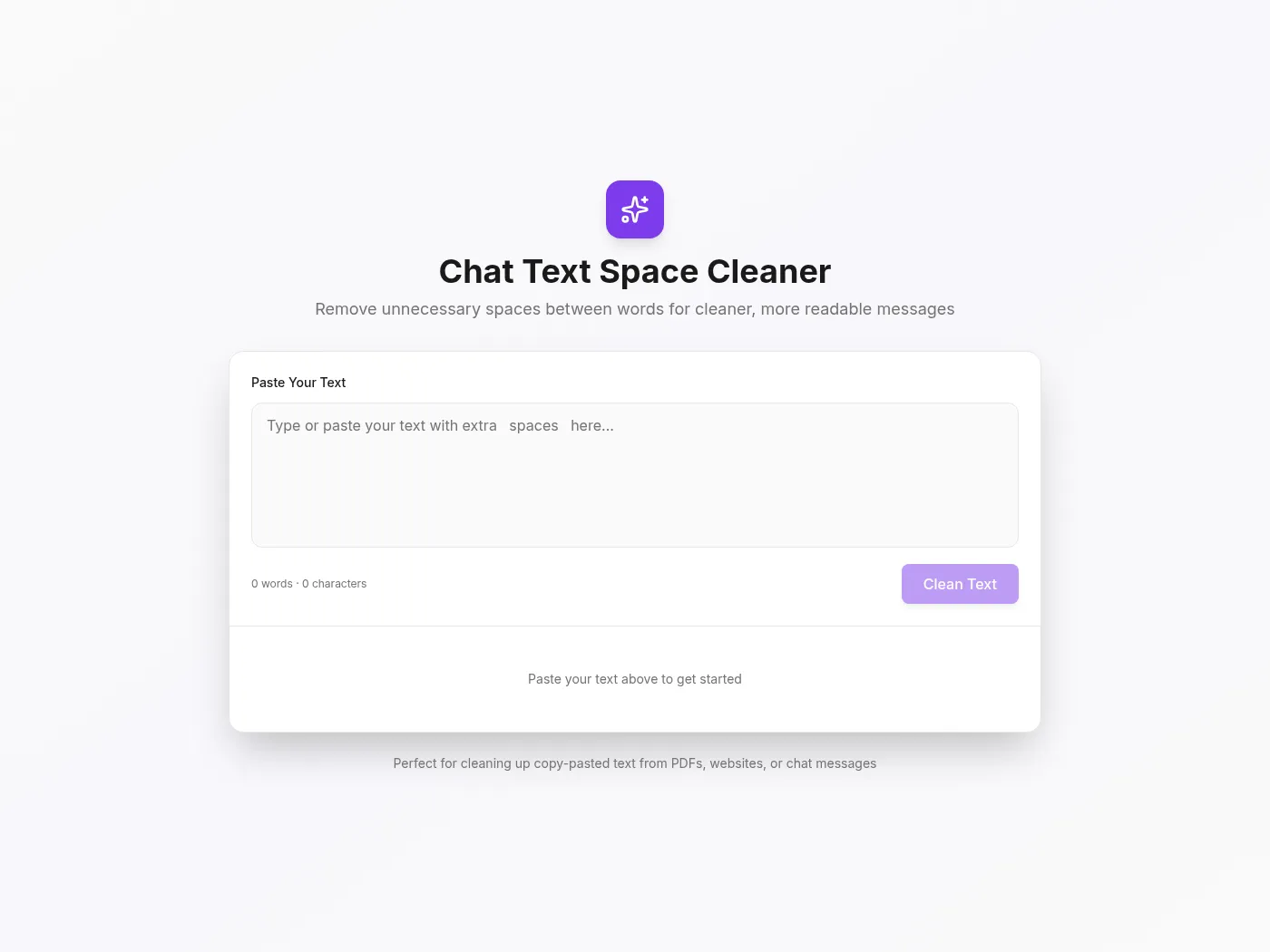 Chat Text Space Cleaner