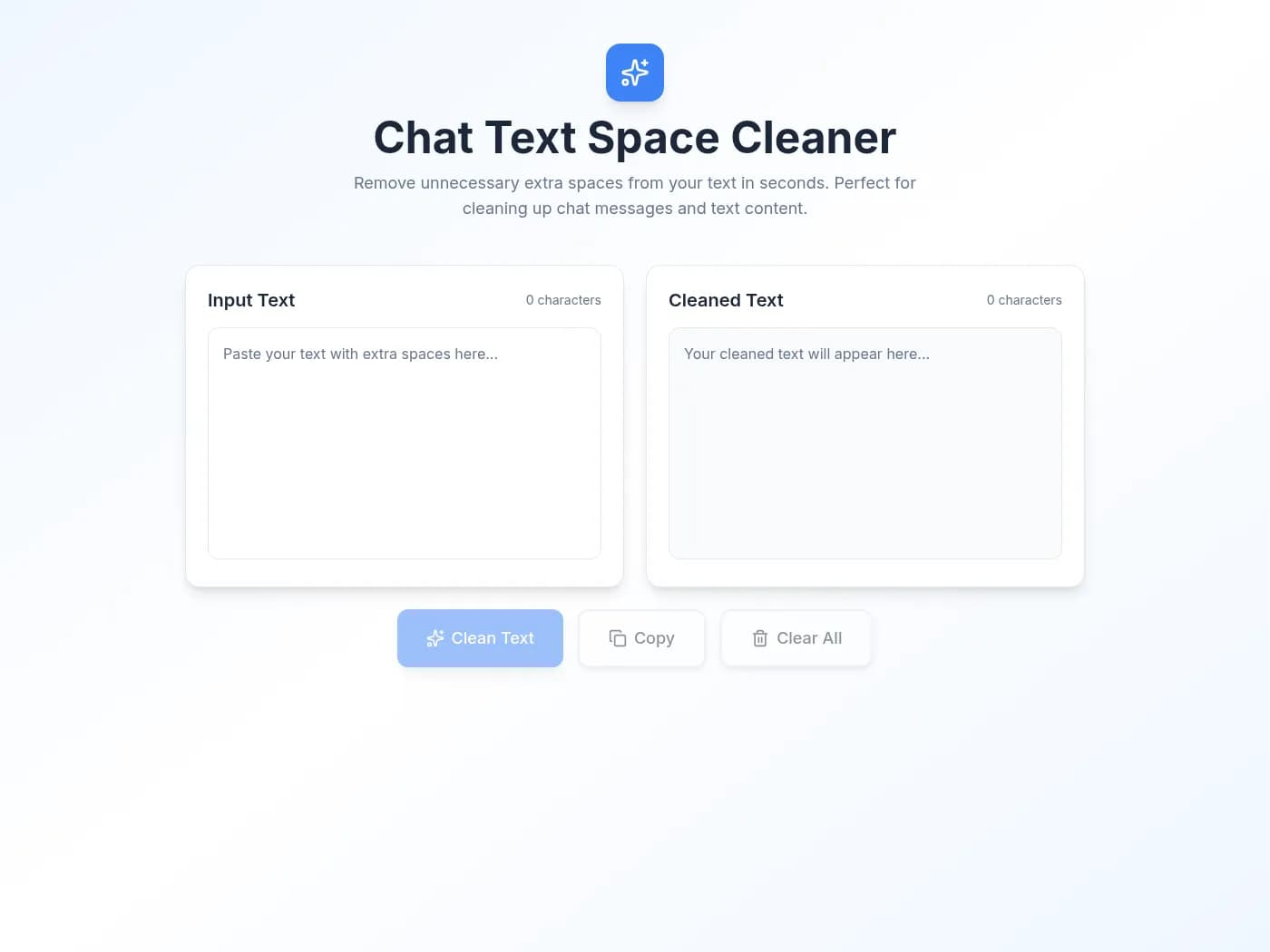 Chat Text Space Cleaner