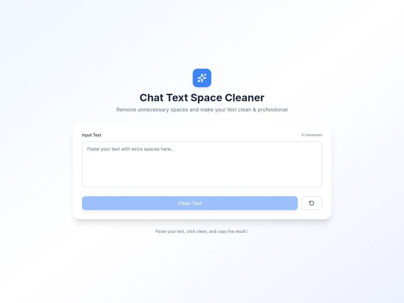 Chat Text Space Cleaner