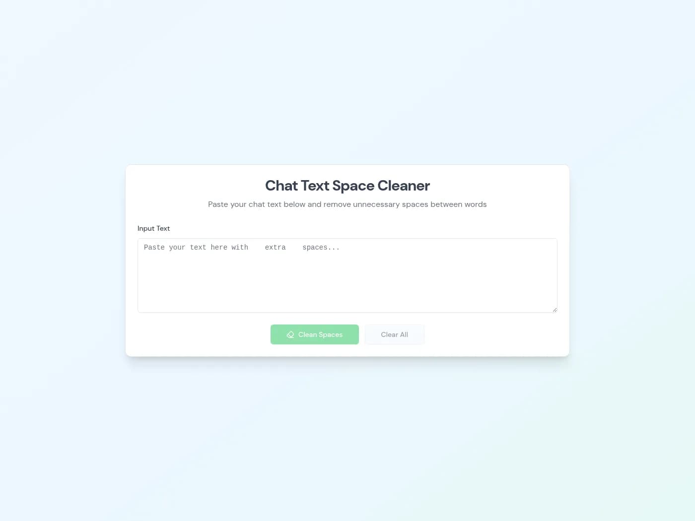Chat Text Space Cleaner